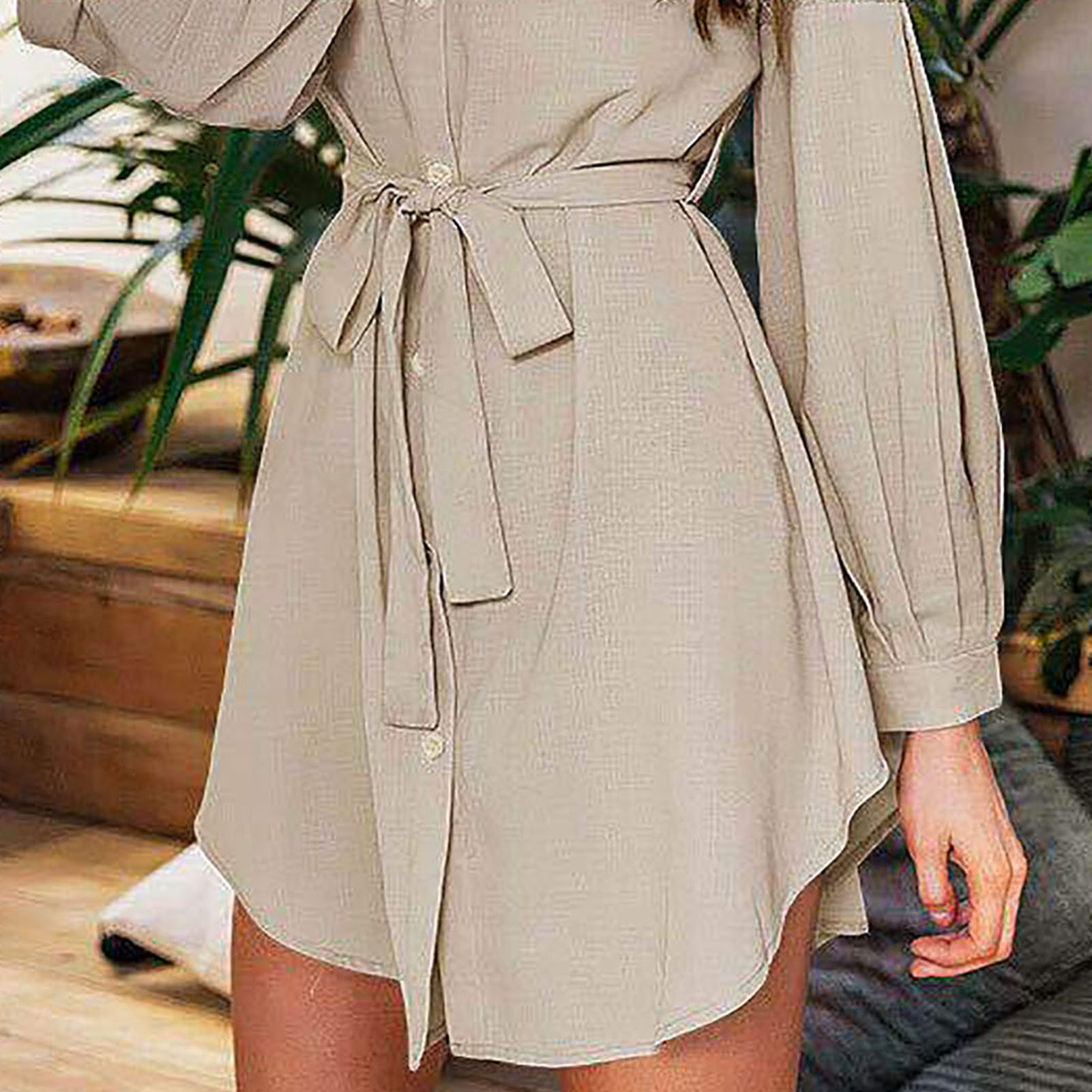 ROBE Robe élégante élégante en dentelle creuse à manches longues, mini ...